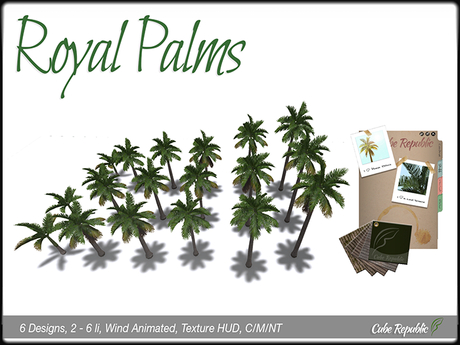 Second Life Marketplace - Royal Palm Trees - large mesh landscaping ...