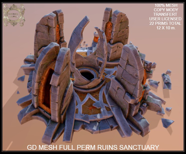Second Life Marketplace - GD MESH FULL PERM RUINS SANCTUARY