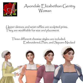 Second Life Marketplace - DEMO Avondale Elizabethan Gentry Gown