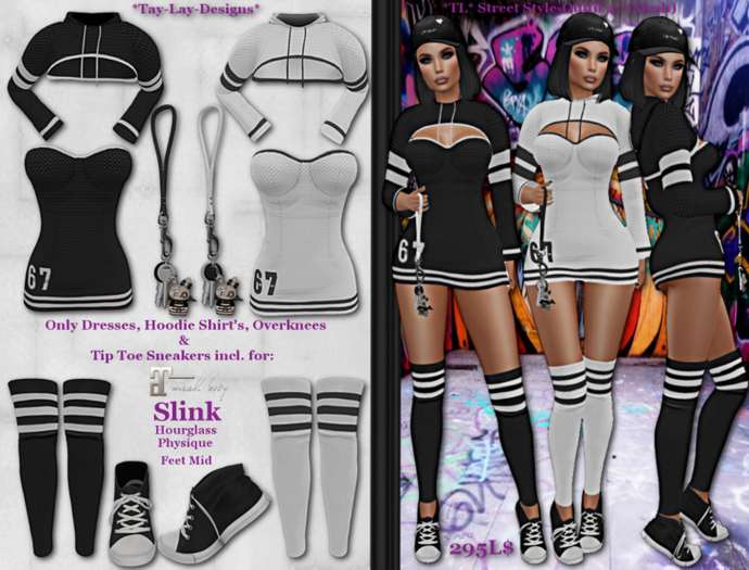 Second Life Marketplace - *Tay-Lay-Designs* Street Style-Outfit 47 (Mesh)