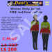 Second Life Marketplace - Firefighter Winter Jacket red-lime yellow - SALE