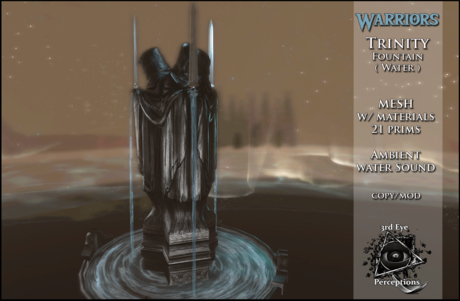 Second Life Marketplace - The Warriors Trinity Fountain ( Water )