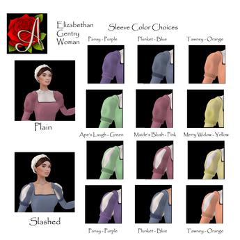 Second Life Marketplace - Avondale Elizabethan Gentry Gown