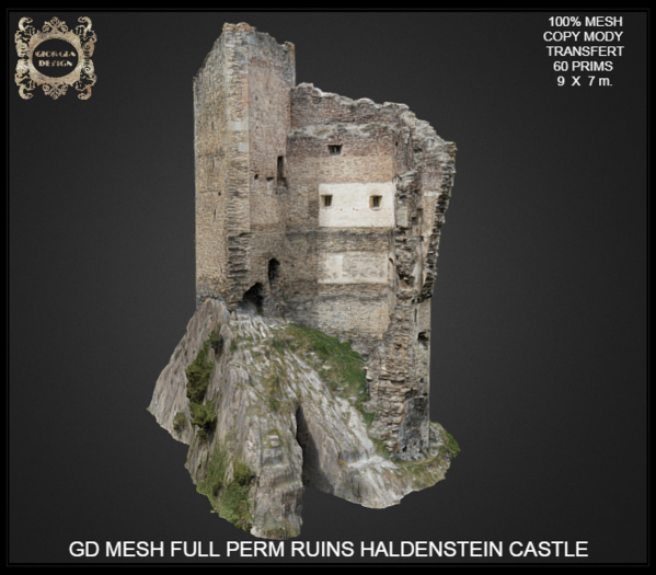 Second Life Marketplace - GD MESH FULL PERM RUINS HALDENSTEIN CASTLE