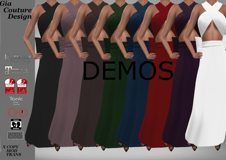 Second Life Marketplace - "GCD" Sherry Silk Gowns DEMOS