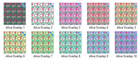 Second Life Marketplace - Alive Overlay Kit 10 Seamless Semi ...