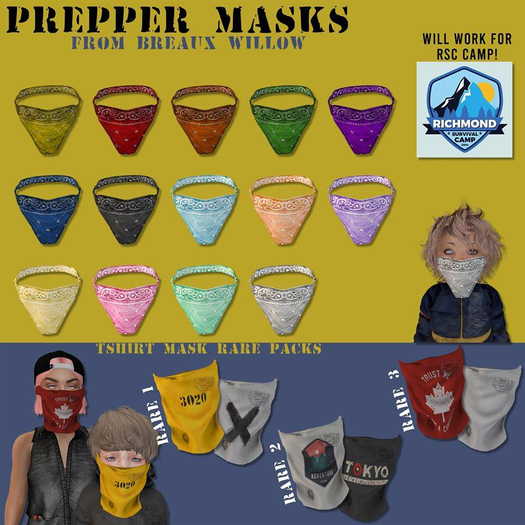 Second Life Marketplace - Prepper Masks - Yeller - Breaux Willow [Boxed]