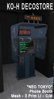 Second Life Marketplace - KO-H Neo Tokyo Phone Booth