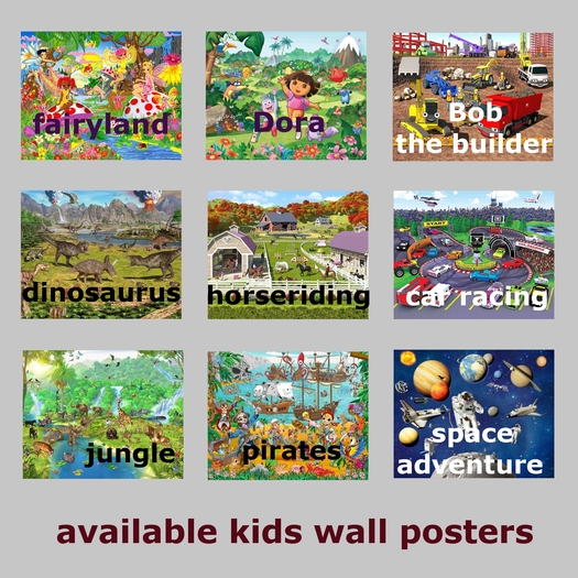 Second Life Marketplace - Kids wall poster pirates