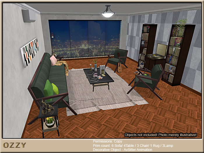 Second Life Marketplace - *$OZZY$*Groove Living Room - SET