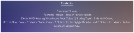 Second Life Marketplace - Onsu ~ "Rochester" House ~ White