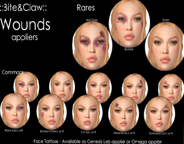 Second Life Marketplace - ::B&C:: Omega Face Applier - Busted Face RARE
