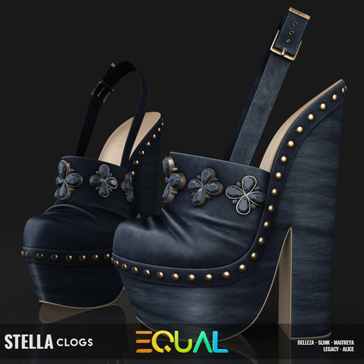 Second Life Marketplace - EQUAL - Stella Clogs BLUE