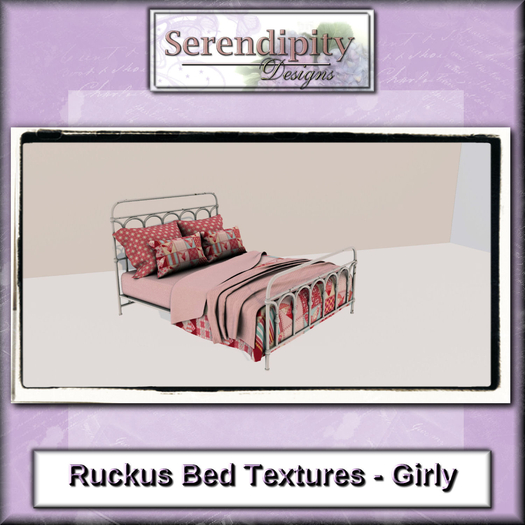 Second Life Marketplace - Serendipity Textures - Girly for Ruckus Bed (ADD)