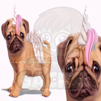 Second Life Marketplace - *[BB] Derpy Uni Pug 2 in 1 RARE