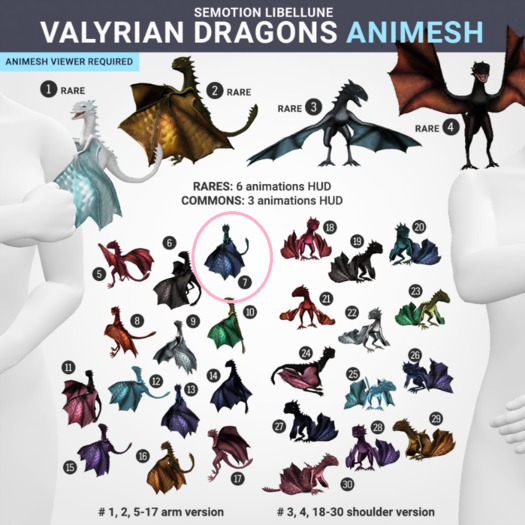 Second Life Marketplace - SEmotion Libellune Valyrian Dragons #7