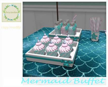 Second Life Marketplace - Mermaid Birthday buffet with menu
