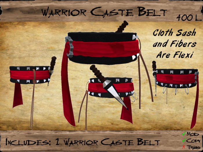 Second Life Marketplace - Caste of Warriors Belt