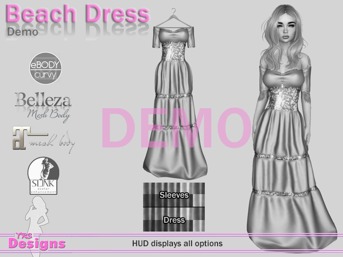 Second Life Marketplace - Beach Dress Demo Hud