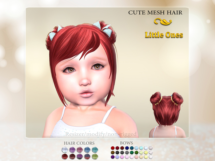 Second Life Marketplace - ~LO~ Cute Mesh Hair {Colors}