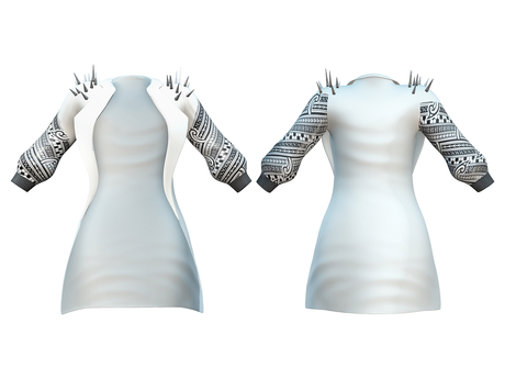 Second Life Marketplace - Full Perm Spikes Shoulders Jacket Top Skirt ...