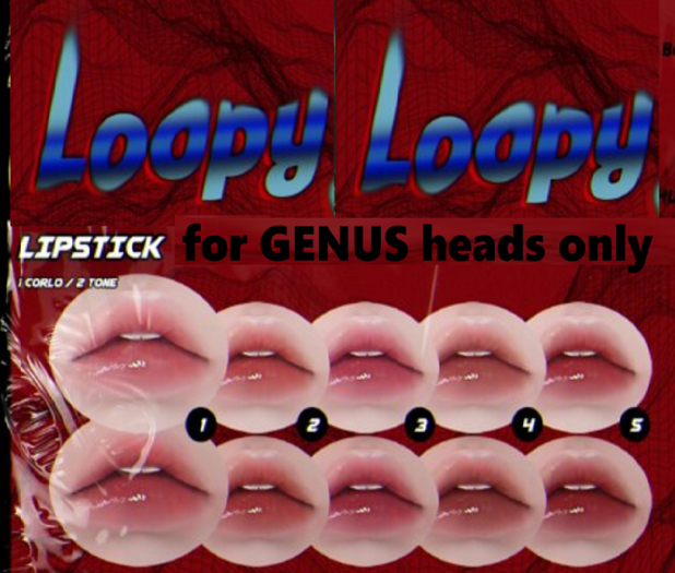 Second Life Marketplace - [ODIO] Loopy Skin Gacha - Lipstick2 for genus ...