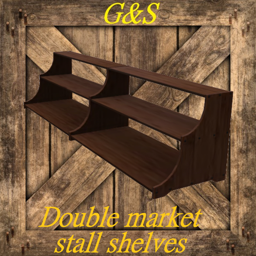 Second Life Marketplace - G&S Double market stall shelves texture(CMT)