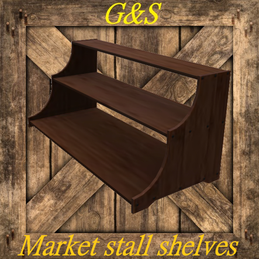 Second Life Marketplace - G&S Market stall shelves texture(CMT)