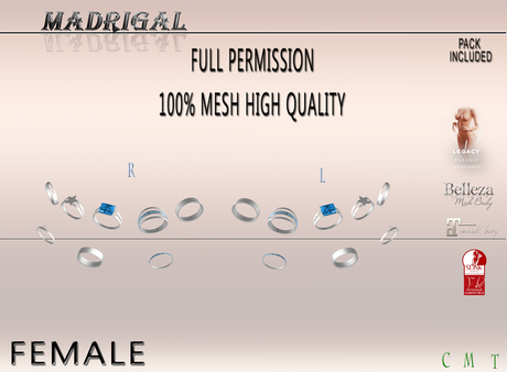Second Life Marketplace - MADRIGAL:. No79 Fll Perm Female Rigging Rings ...