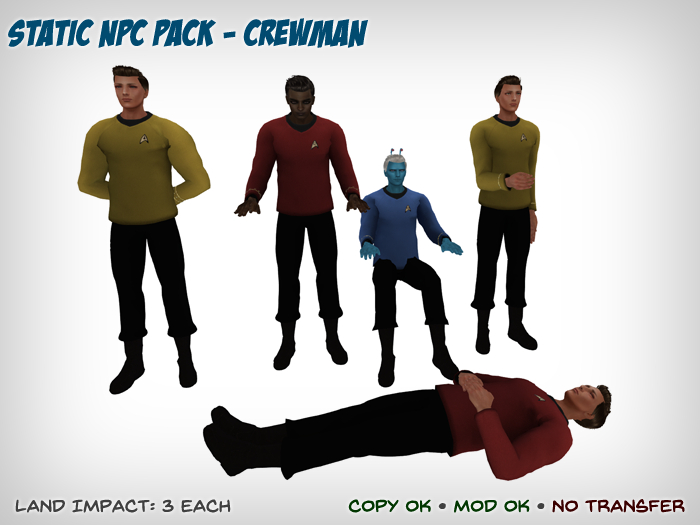 Second Life Marketplace - Static Star Trek NPC Set - Male