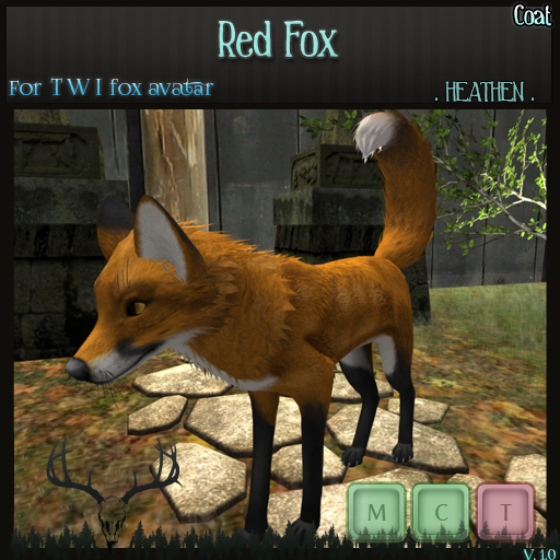 Second Life Marketplace - [. HEATHEN .] TWI Fox Skin -Red Fox- {REZ}