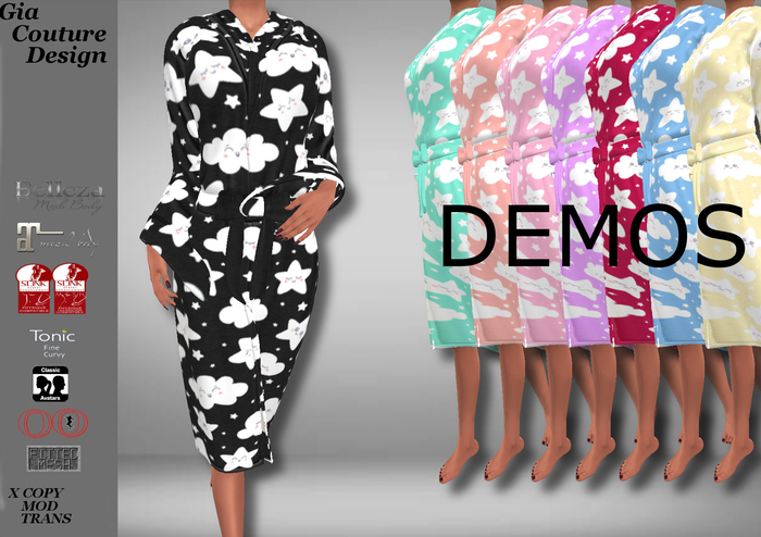 Second Life Marketplace - "GCD" Channing Clouds Robes DEMOS