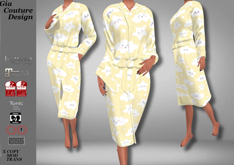 Second Life Marketplace - "GCD" Channing Clouds Robes Yellow