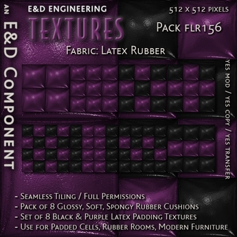 Second Life Marketplace - [FLR156] 8 Soft, Spongy Purple Latex Textures ...