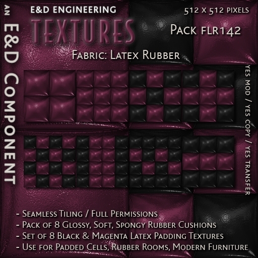 Second Life Marketplace - [FLR142] 8 Soft, Spongy Purple Latex Textures ...