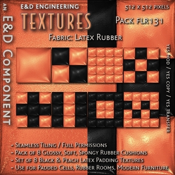 Second Life Marketplace - [FLR131] 8 Soft, Spongy Orange Latex Textures ...