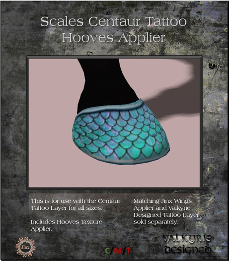 Second Life Marketplace - Valkyrie Designed - Centaur Scales Tattoo ...