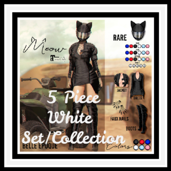 Second Life Marketplace - Belle Epoque - Meow - 5 PIECE WHITE WITH RARE