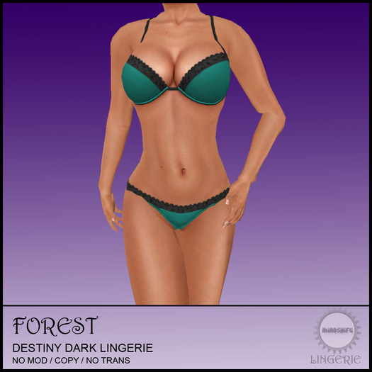 Second Life Marketplace Mindshift Destiny Dark Lingerie Forest
