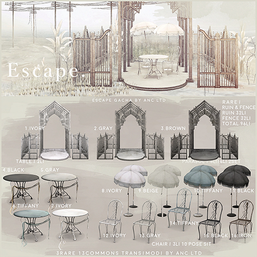 Second Life Marketplace - 3) {anc} escape / ruin (brown) RARE