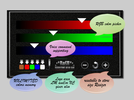 Second Life Marketplace - .:*BoSH*:. RGB Hud Basic