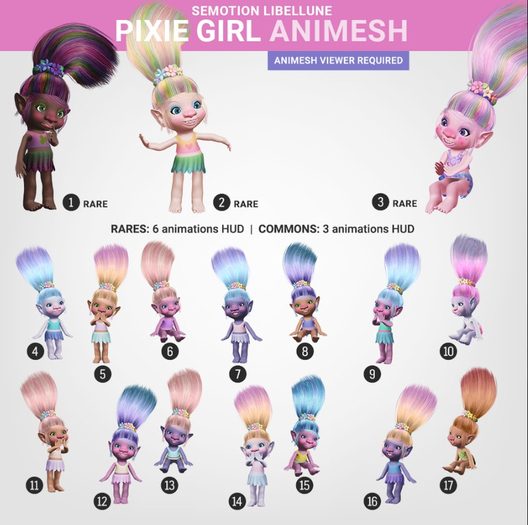 Second Life Marketplace - SEmotion Libellune Pixie Girl Animesh #7