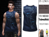 Second Life Marketplace - STYLES -v12 Men's Training Tank Top Texture ...