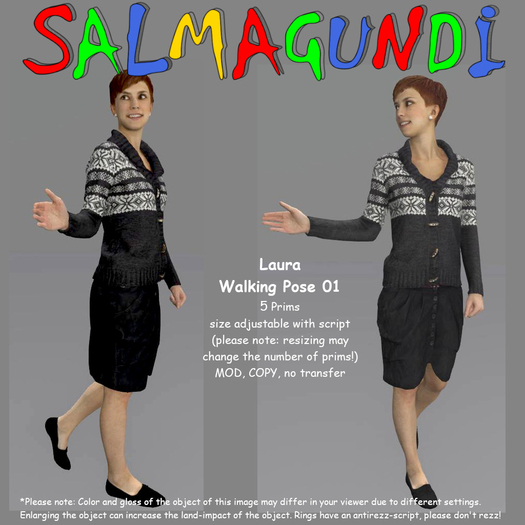 Second Life Marketplace - Laura - Walking Pose 01