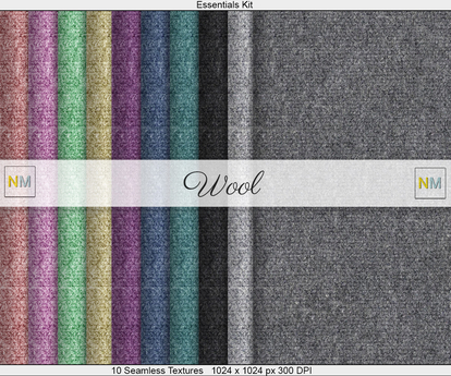 Second Life Marketplace - Wool Base Essentials Kit 10 Seamless Textures NM