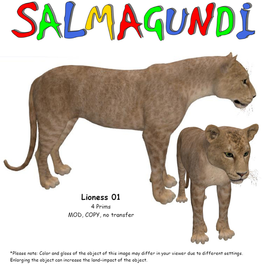 Second Life Marketplace - Young Lioness 01