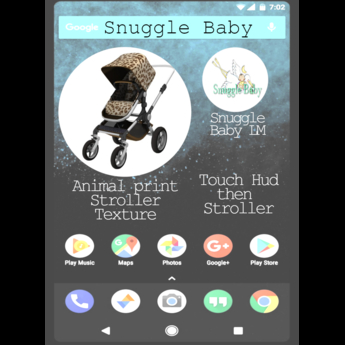 Second Life Marketplace - Animal Print Animesh Stroller texture hud Boxed
