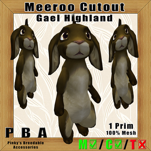 Second Life Marketplace - Meeroo Cutout Gael Highland