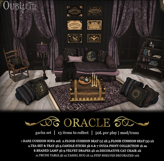 Second Life Marketplace - Oubliette- Oracle Step Shelves (bagged)