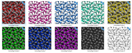 Second Life Marketplace - Camouflage Overlay Semi Transparent Kit 10 ...